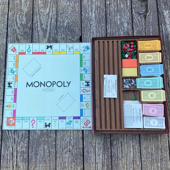 Vintage | Toys | Monopoly Board Game Red Box Complete Parker Brothers ...